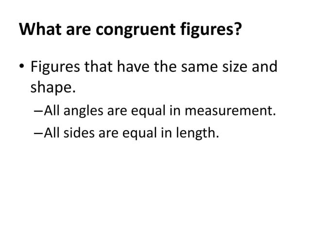 Congruence and Correspondence | PPTX | Science