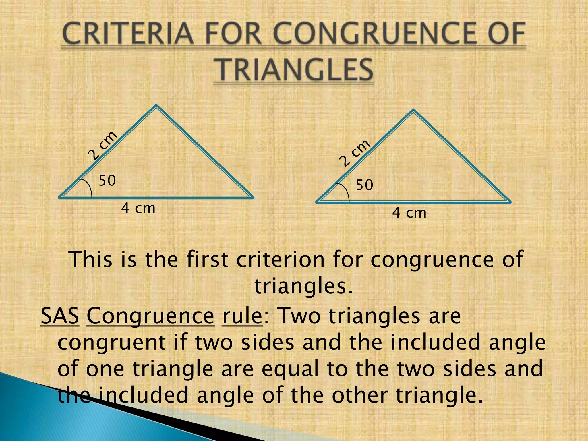 Congruence of triangle | PPTX