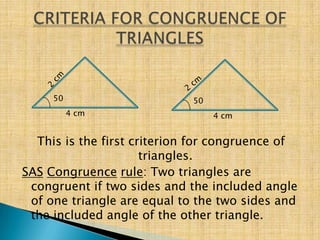 Congruence of triangle | PPTX