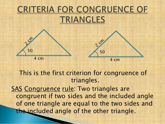 Congruence of triangle