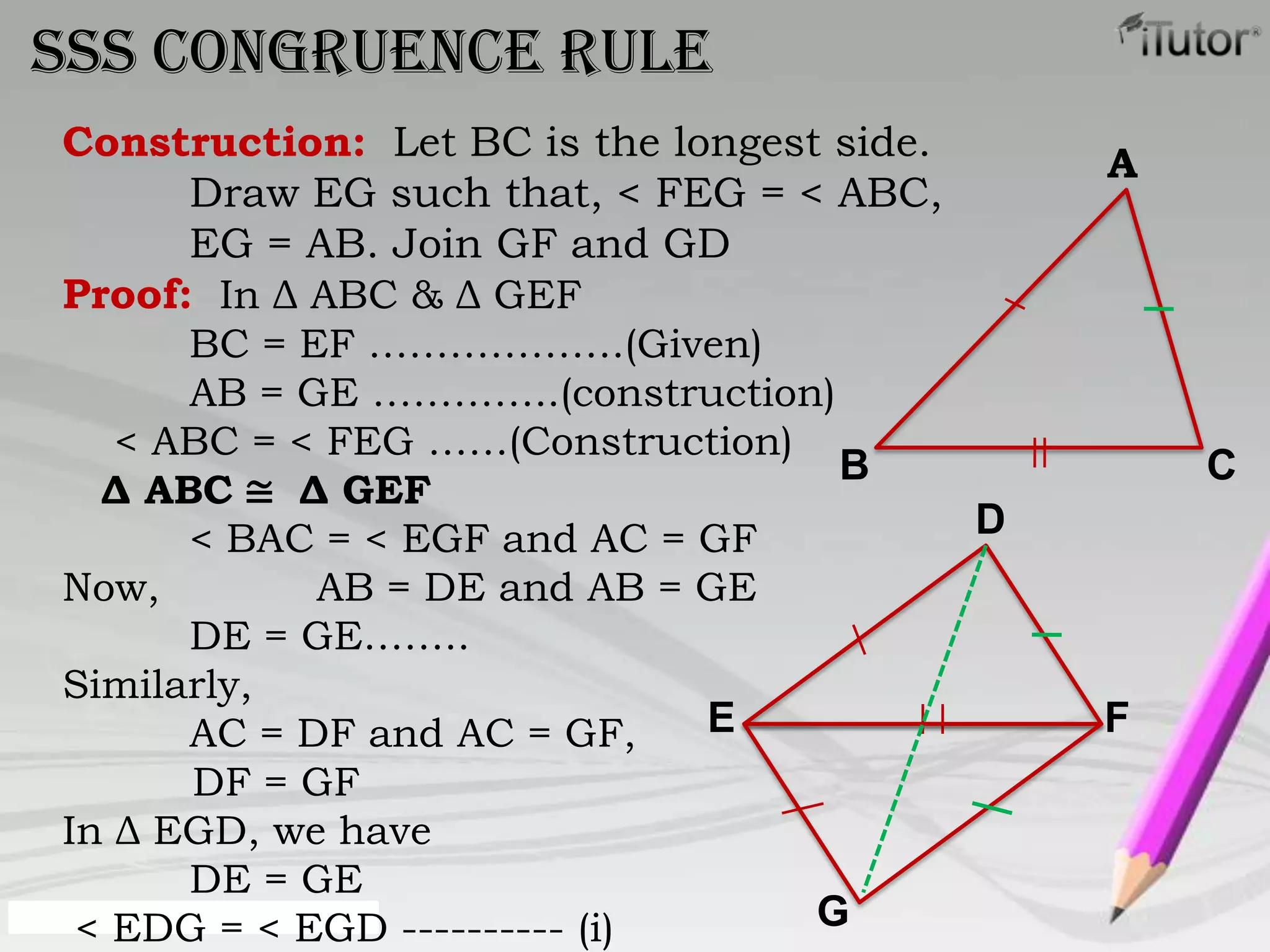 Congruence of Triangle | PPTX