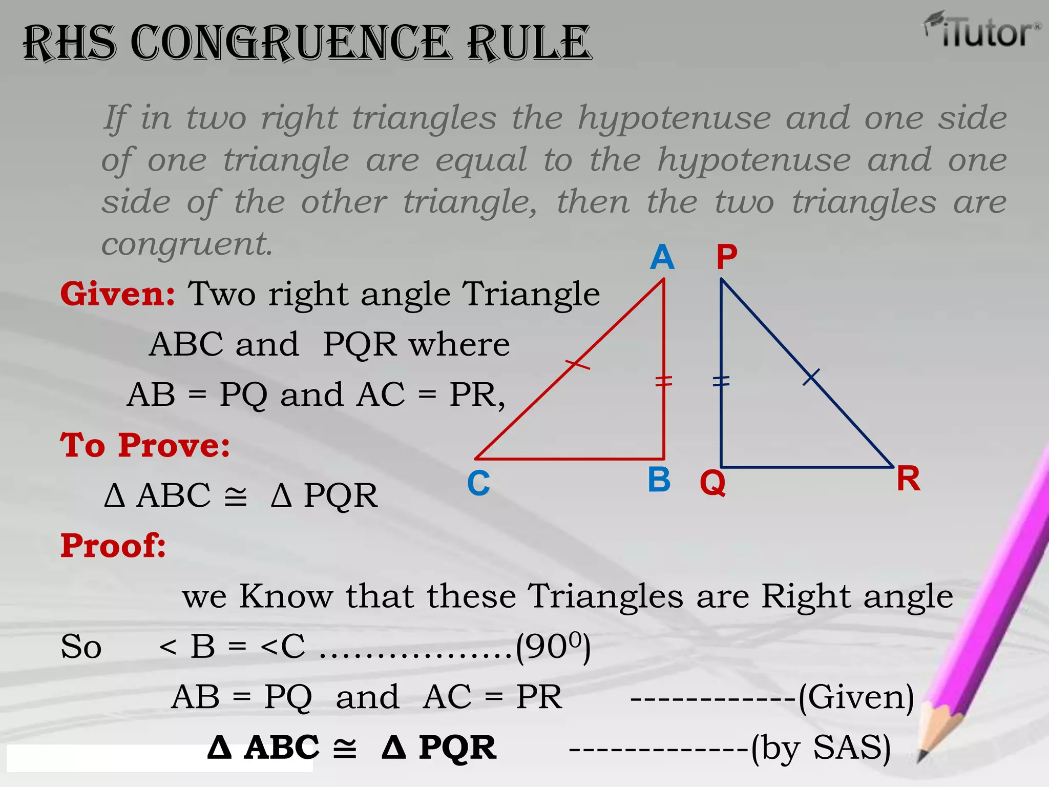 Congruence of Triangle | PPTX