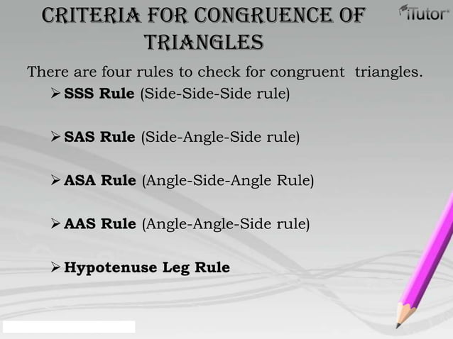 Congruence of Triangle | PPTX