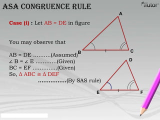 Congruence of Triangle | PPTX