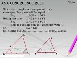 Congruence of Triangle | PPTX