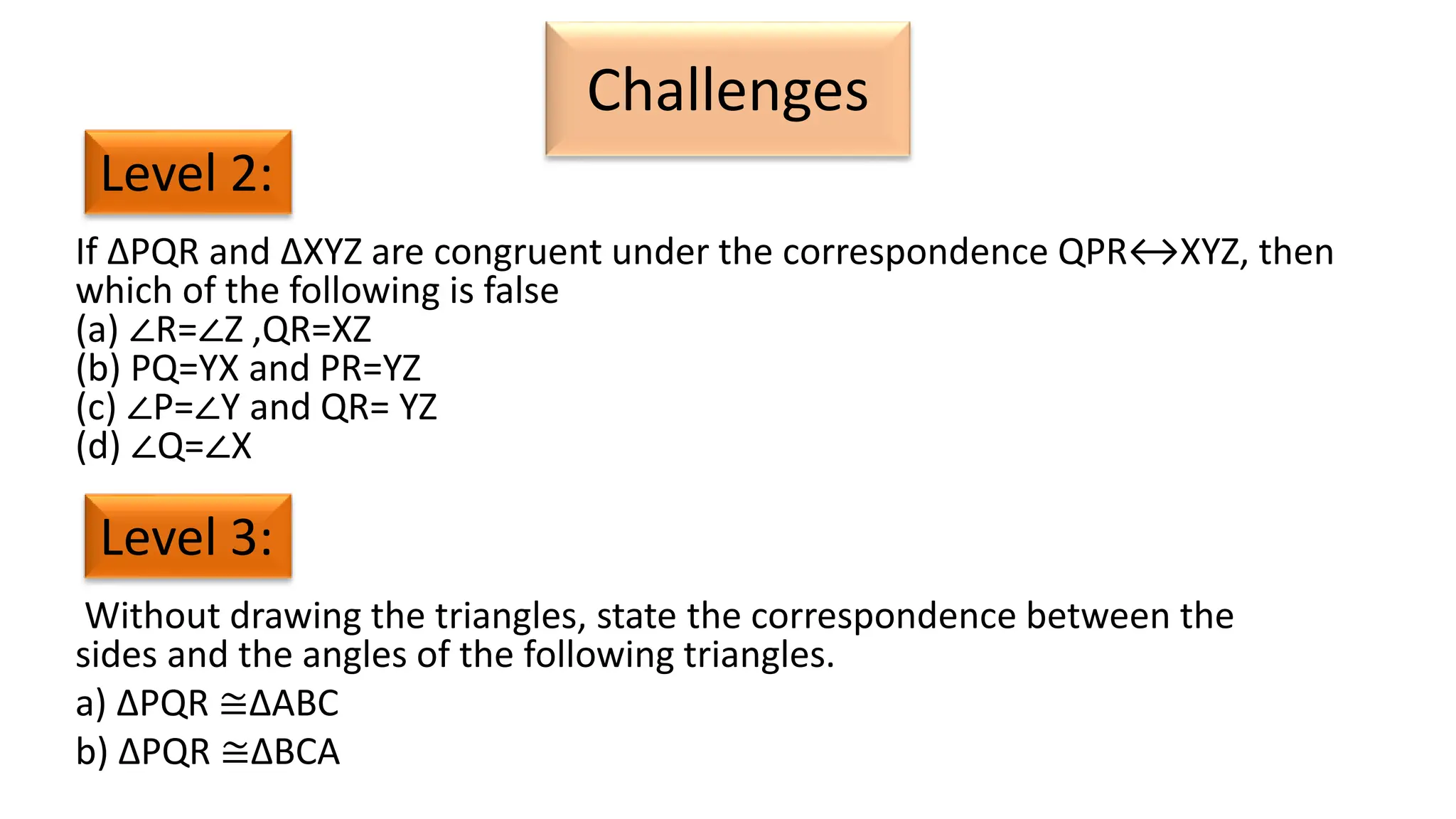 Congruence of Triangle 1.pptx Maths, Triangles for GRADE 8 | PPTX