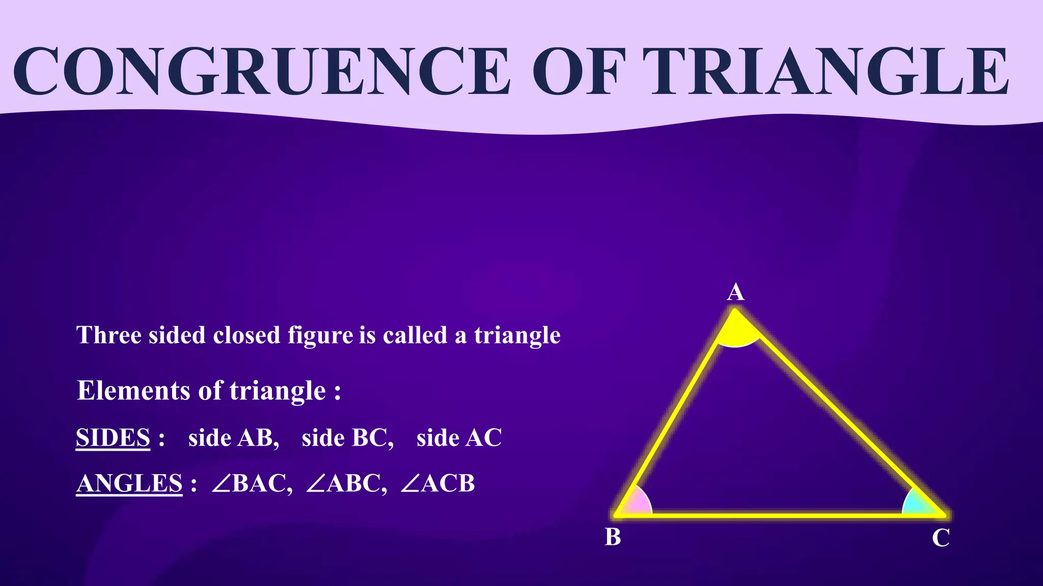 Congruence of Triangle 1.pptx Maths, Triangles for GRADE 8 | PPTX