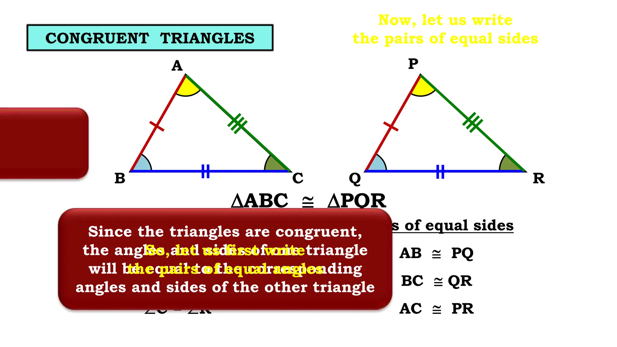 Congruence of Triangle 1.pptx Maths, Triangles for GRADE 8 | PPTX