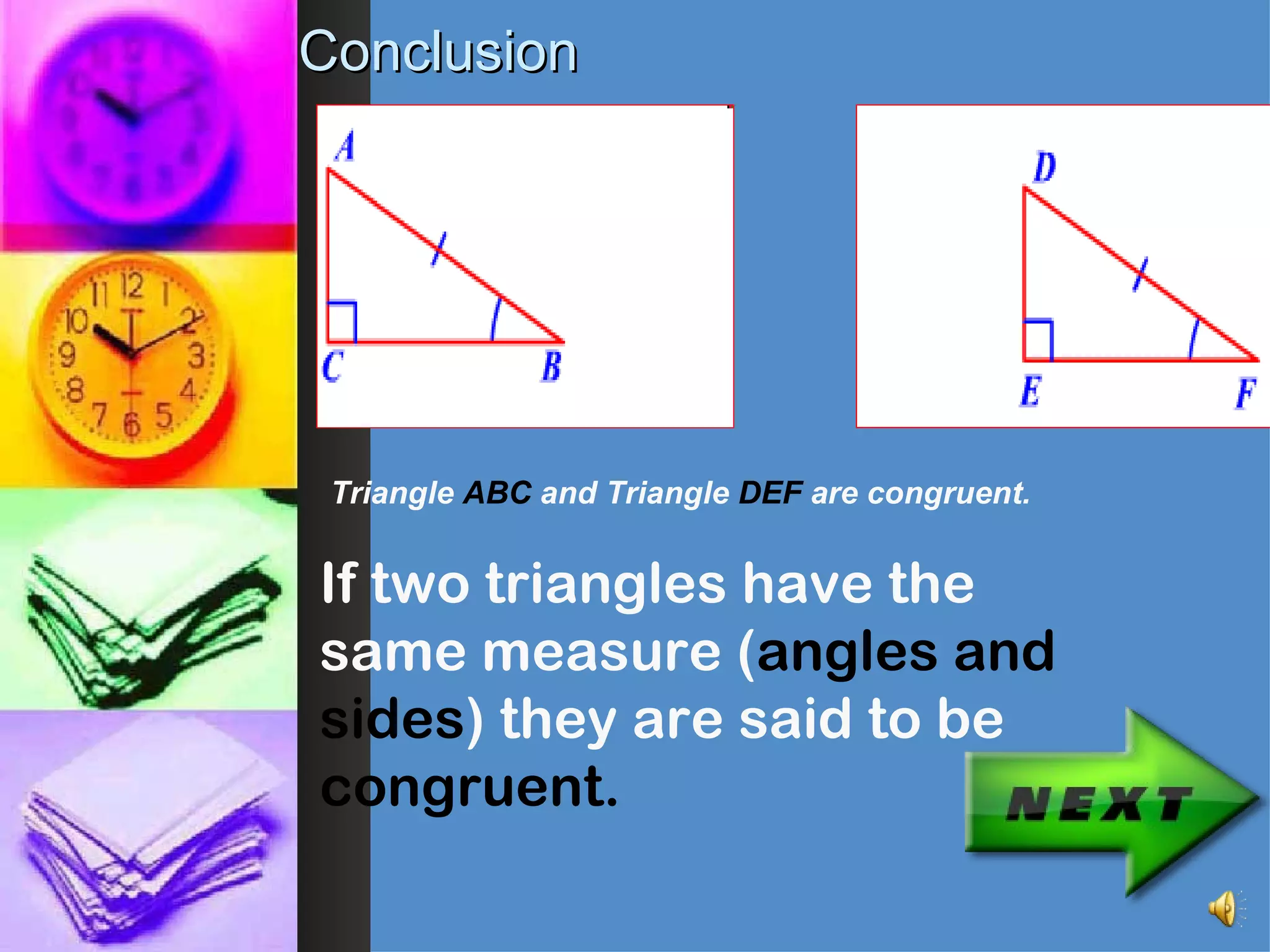 Congruence of triangles | PPT
