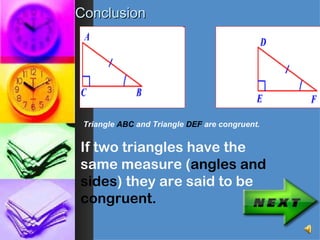 Congruence of triangles | PPT