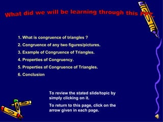 Congruence of triangles | PPT
