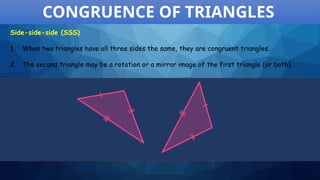 Class 7 CONGRUENCE OF TRIANGLES mathematics | PPTX