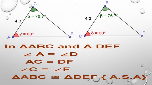Congruency of triangles | PPT