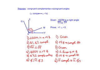 Congruent Complements and Supplements | PDF