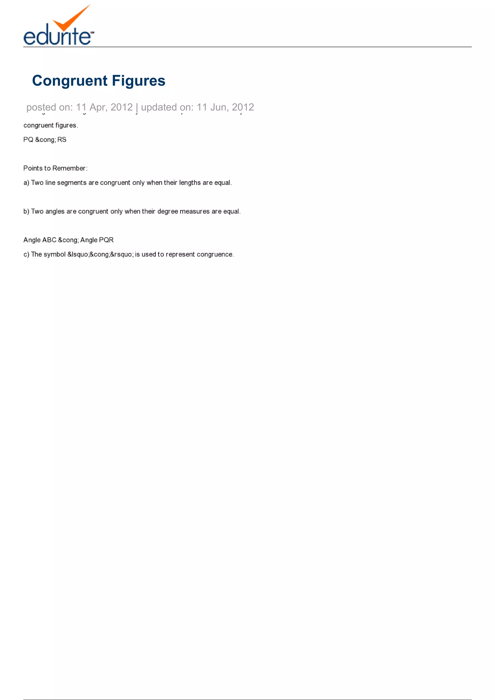 Congruent+Figures | PDF
