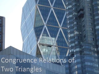 Congruent Triangles In Buildings