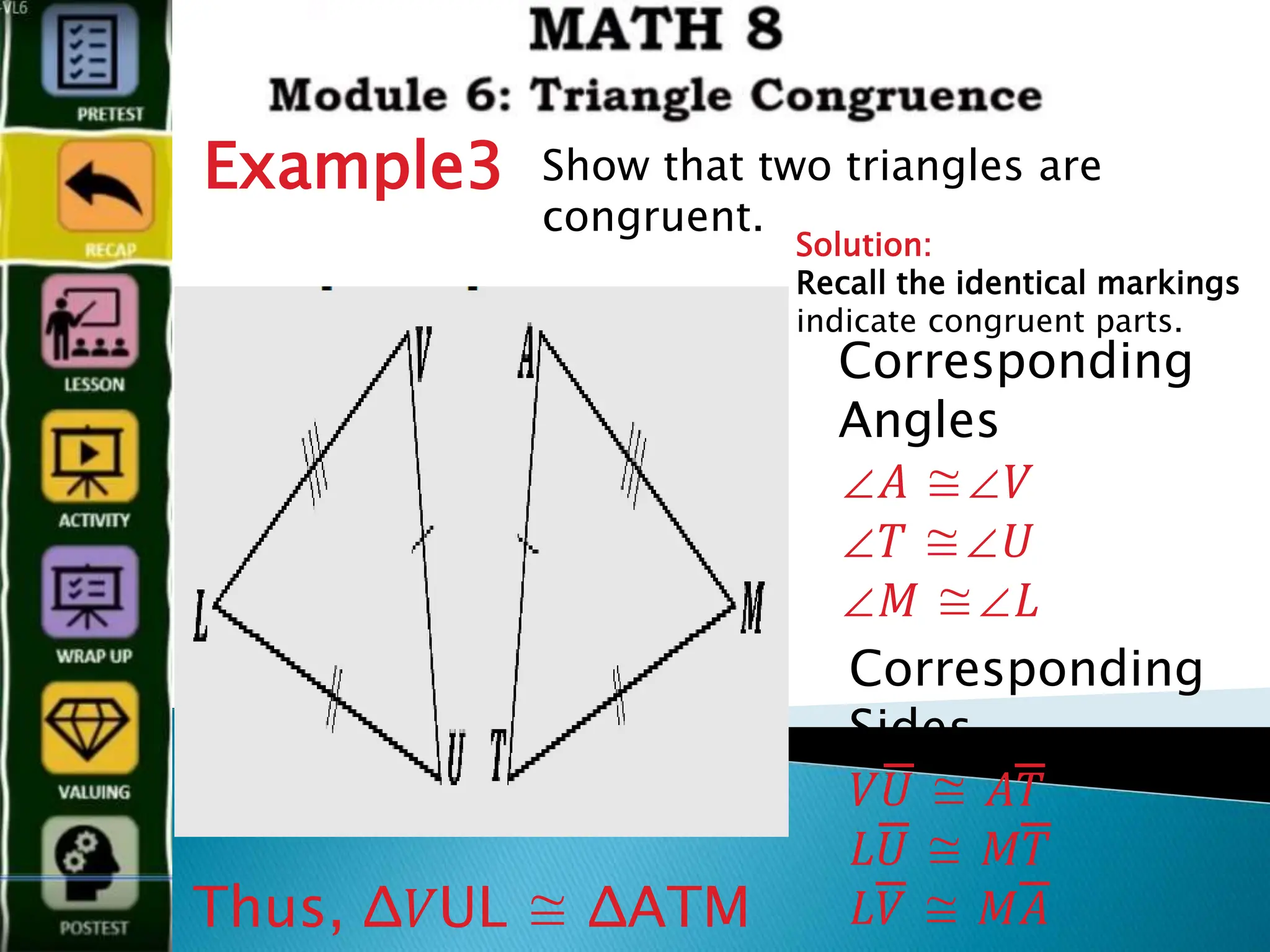 Math 8 Quarter 3 Topic: CONGRUENT TRIANGLES | PPTX