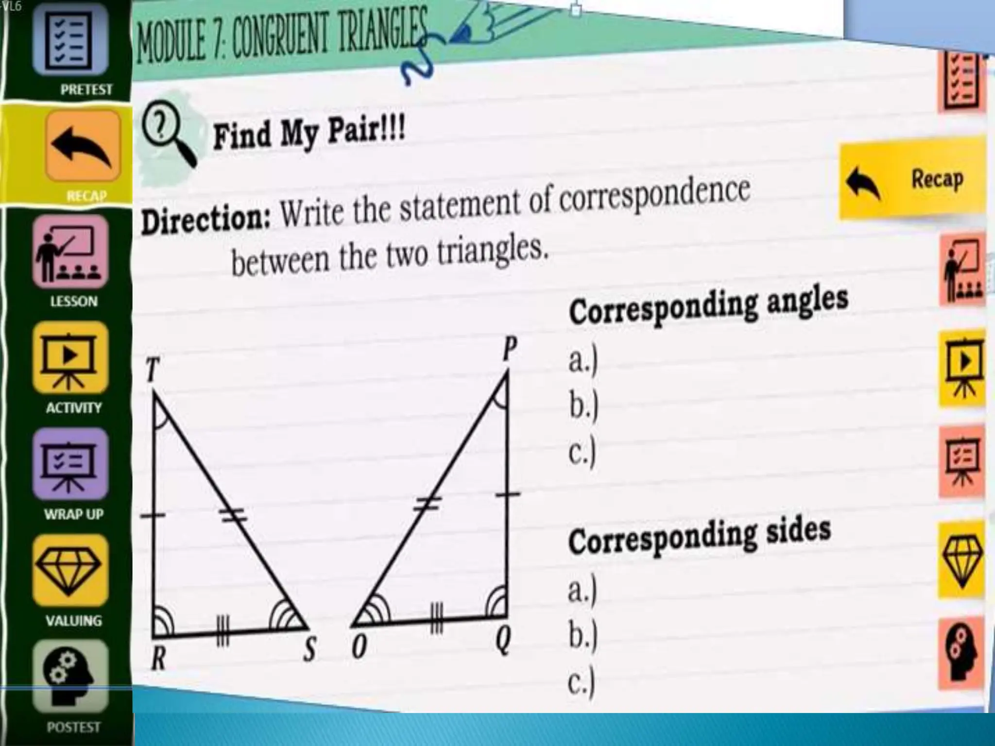 Math 8 Quarter 3 Topic: CONGRUENT TRIANGLES | PPTX