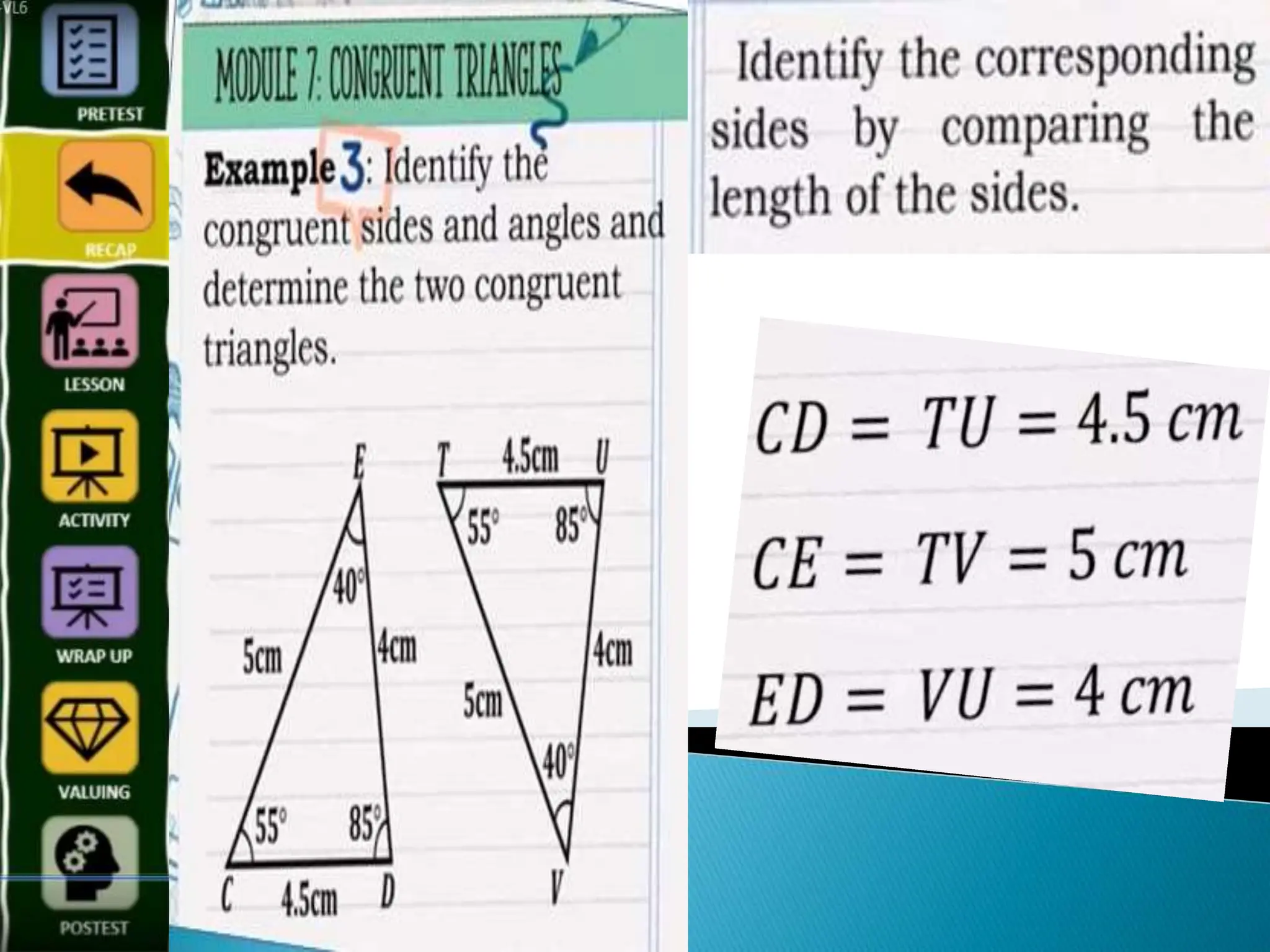 Math 8 Quarter 3 Topic: CONGRUENT TRIANGLES | PPTX