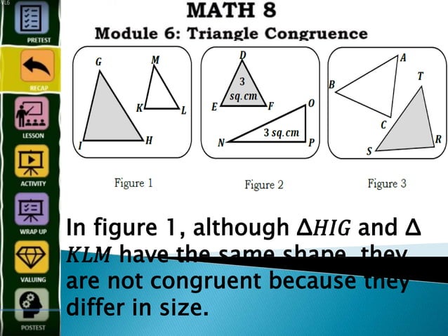Math 8 Quarter 3 Topic: CONGRUENT TRIANGLES | PPTX | Physics | Science