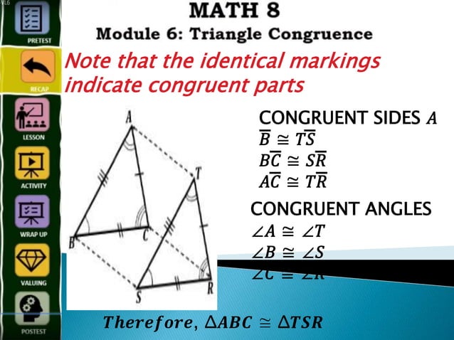 Math 8 Quarter 3 Topic: CONGRUENT TRIANGLES | PPTX | Physics | Science