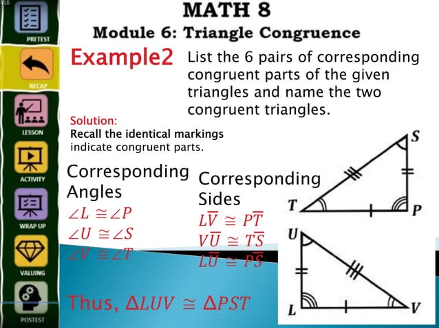Math 8 Quarter 3 Topic: CONGRUENT TRIANGLES | PPTX | Physics | Science