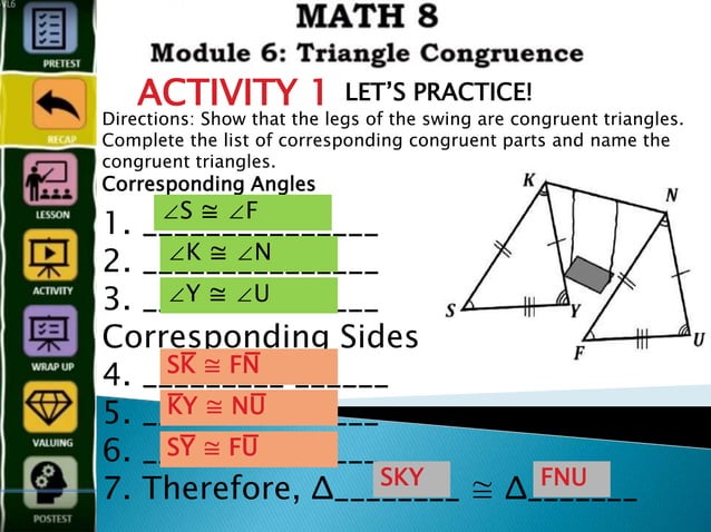 Math 8 Quarter 3 Topic: CONGRUENT TRIANGLES | PPTX | Physics | Science