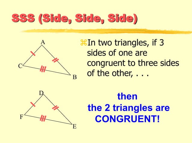 Congruent triangles theorem | PPSX | Science