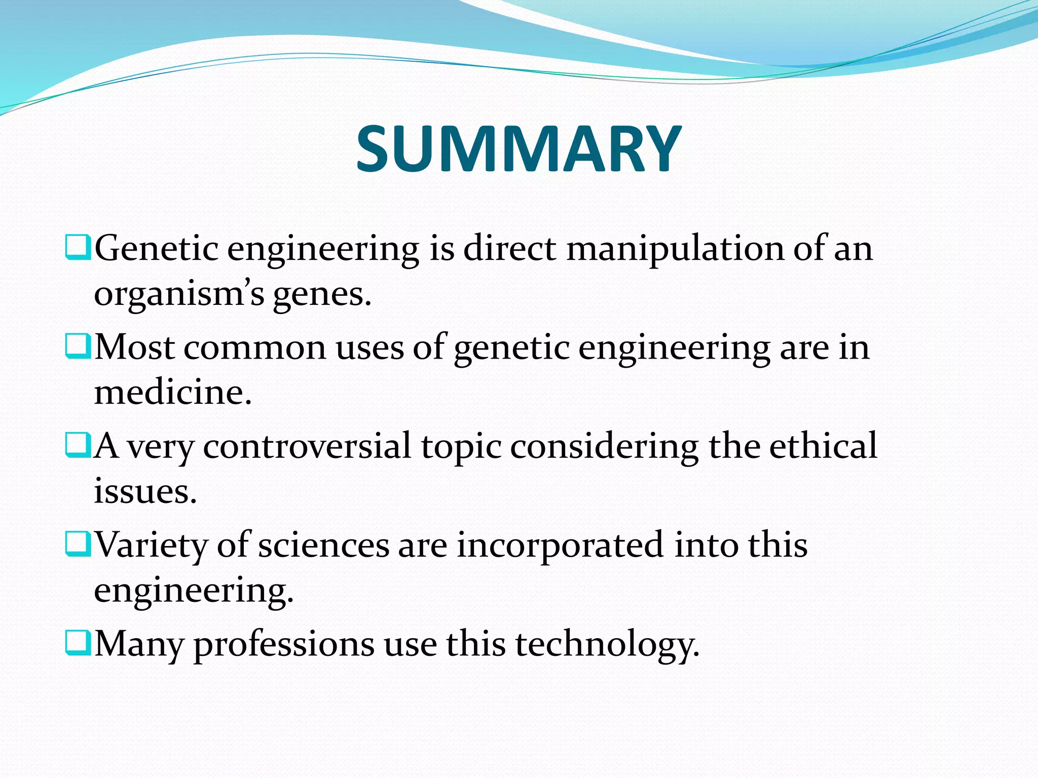 basic concept of genetic enegineering | PPTX