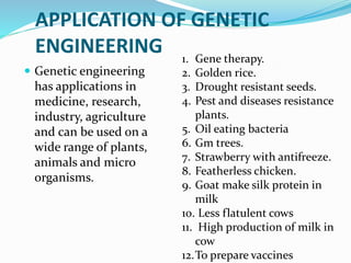 basic concept of genetic enegineering | PPTX