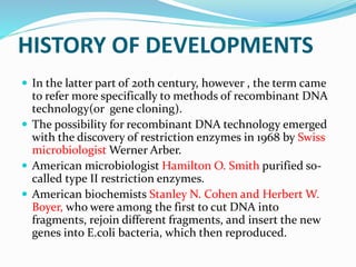 basic concept of genetic enegineering | PPTX