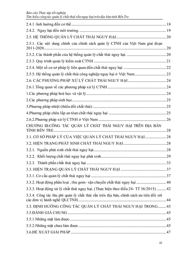 Công tác quản lý, thu gom, vận chuyển và xử lý chất thải nguy hại trên ...