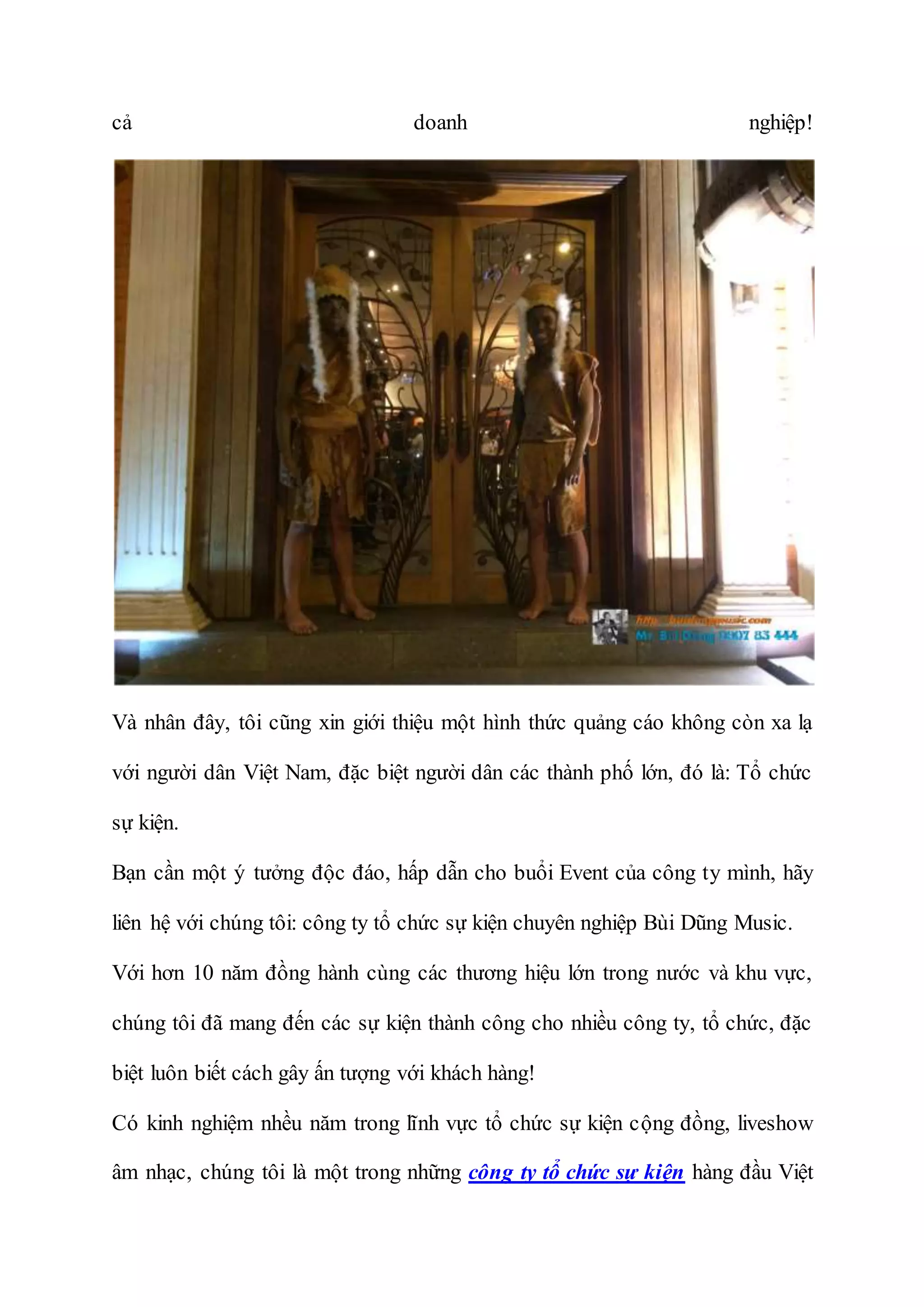 Cong ty to chuc su kien, cho thue mc, cgo thue pg | PDF