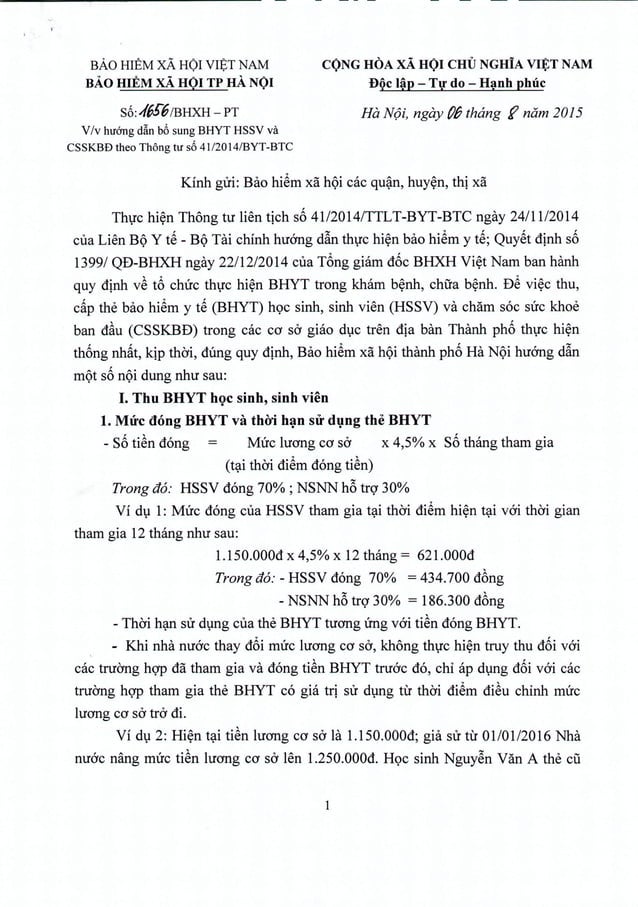 Cong van 1656 bhxh pt | PDF