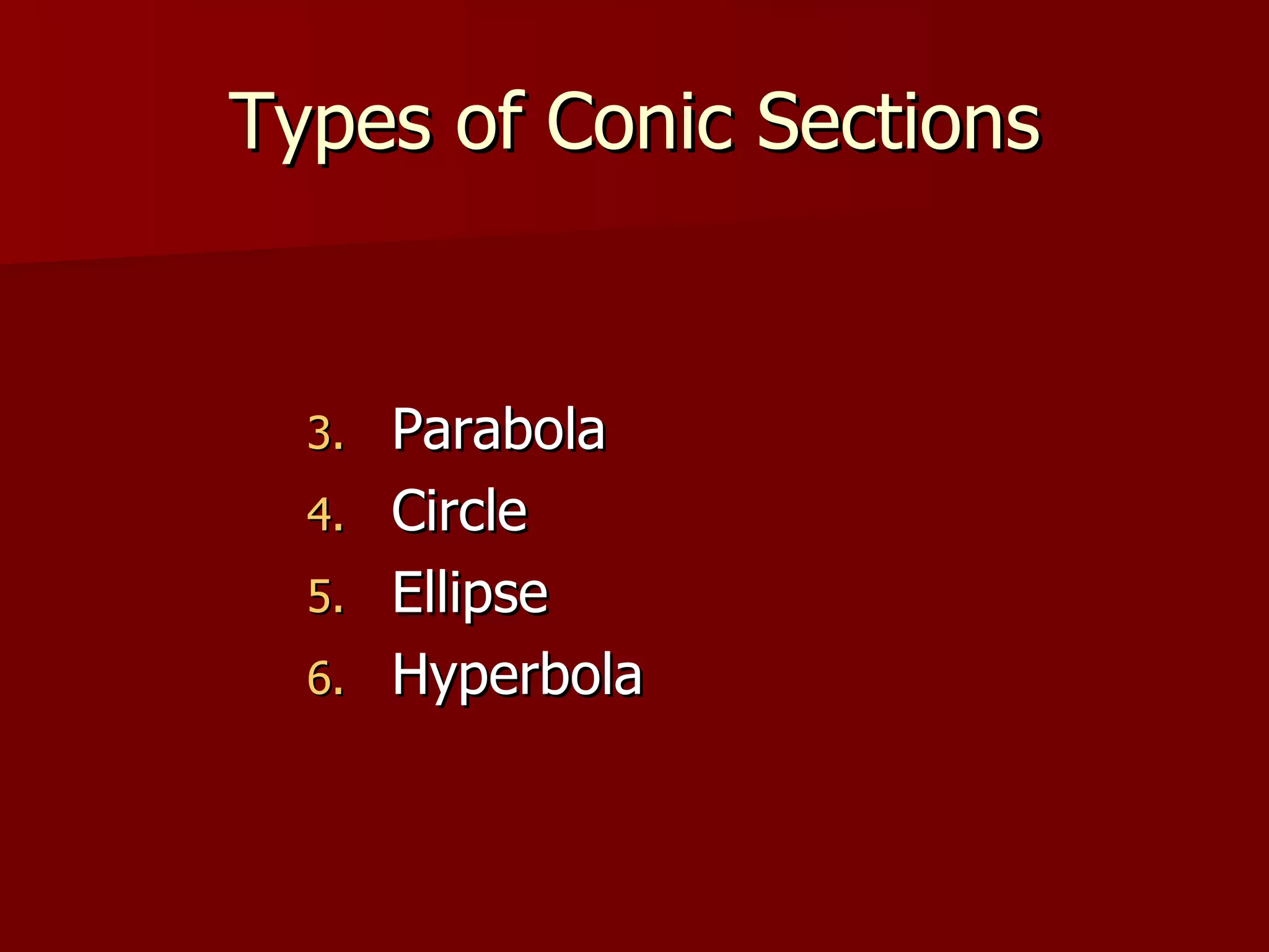 Conic Sections | PPT
