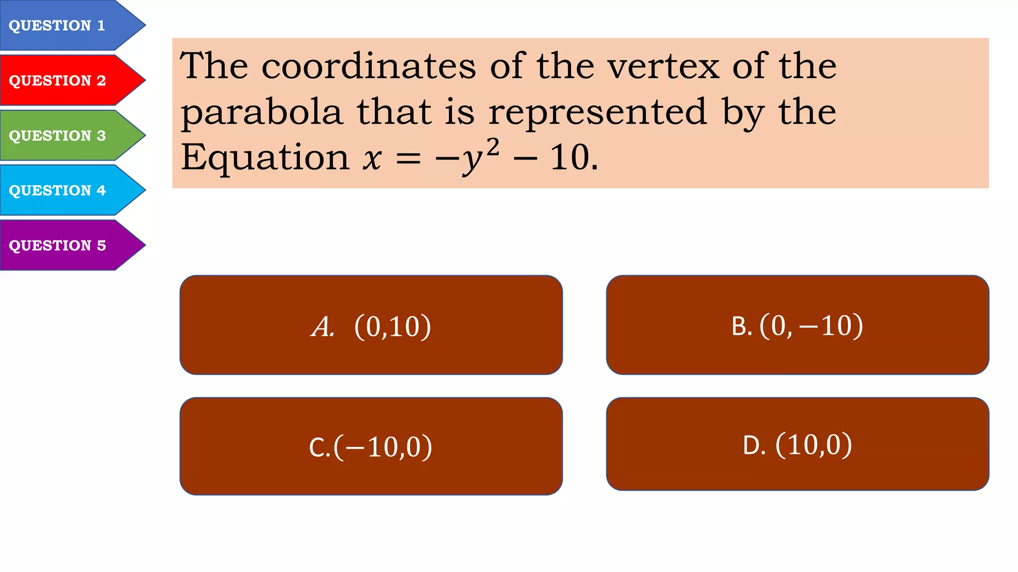 Conics parabola | PPT