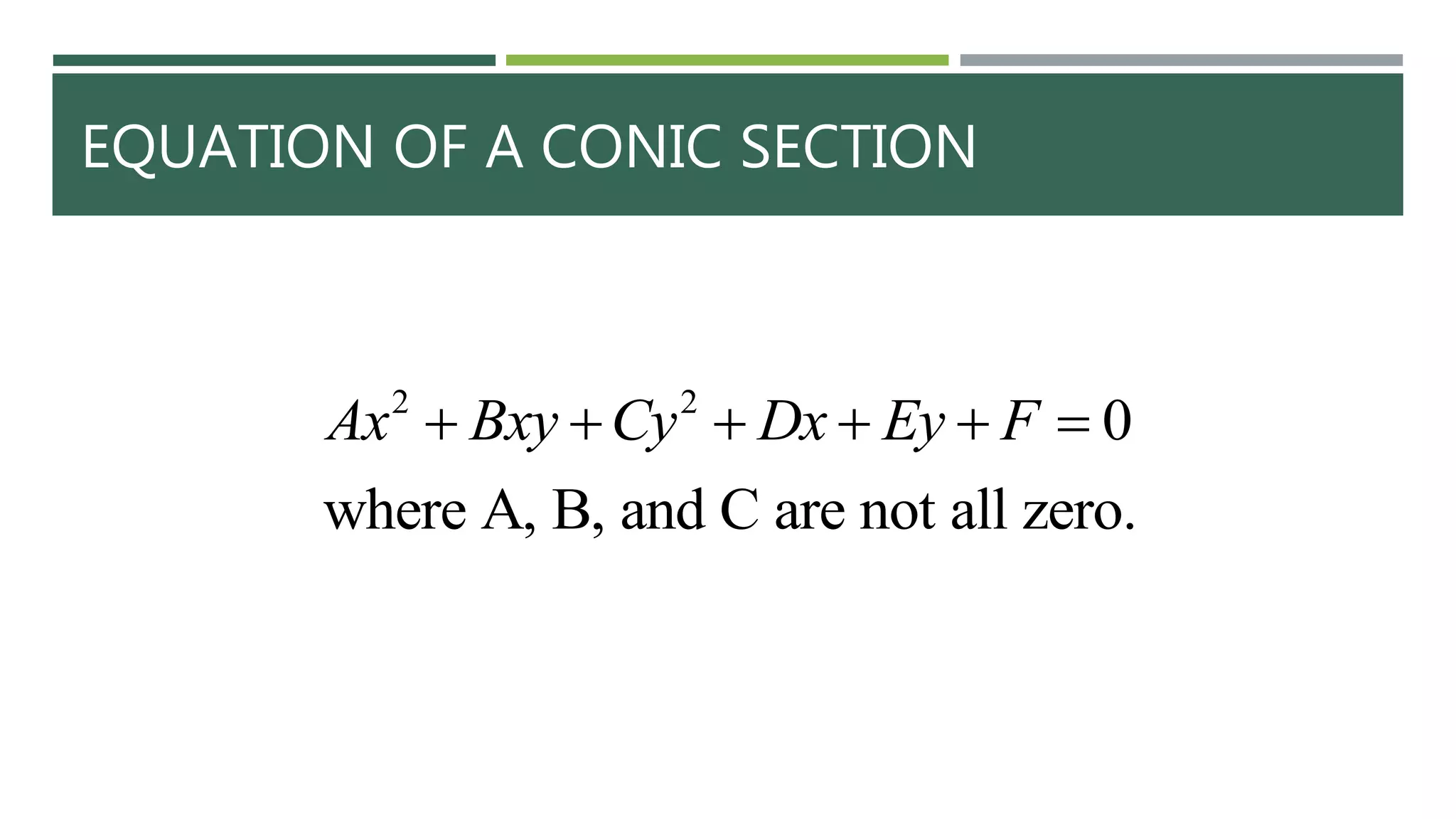 Conic Sections | PPT