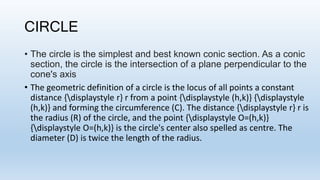 Conic sections | PPTX