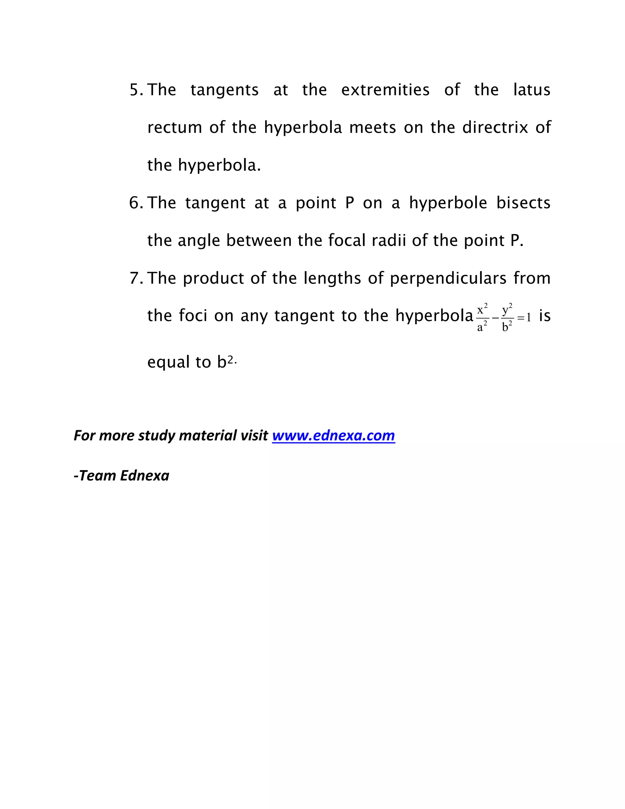 Conic Section - Hyperbola | PDF