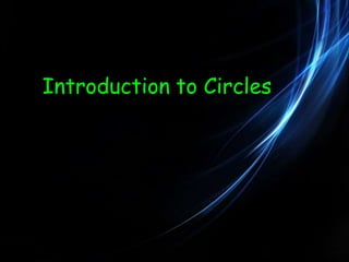 Conic sections and introduction to circles | PPTX