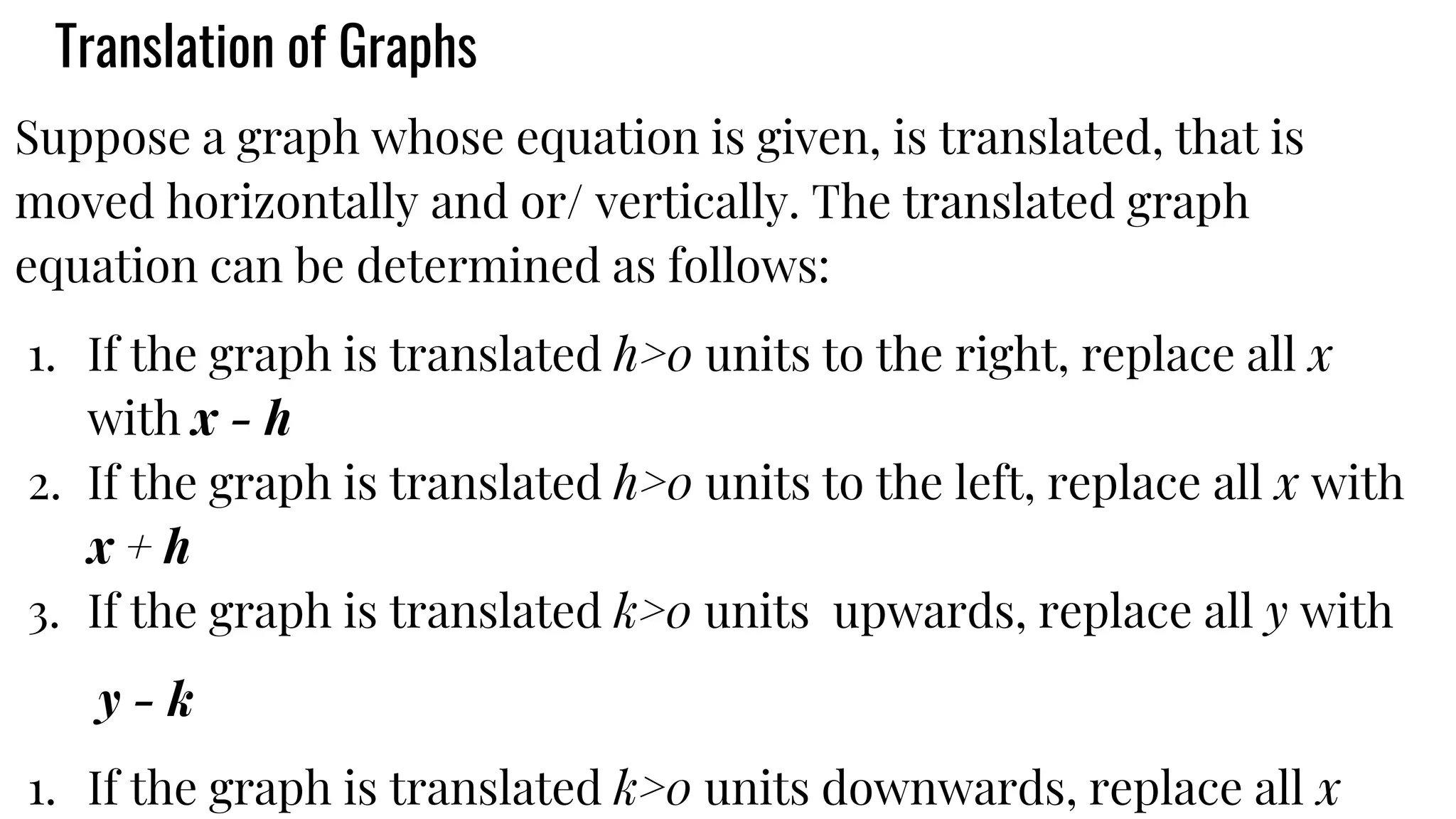 Introduction To Conic Sections And Transformation Of Graphs Pptx Geography Science
