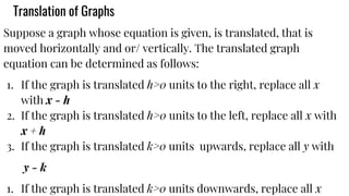 Introduction to Conic sections and transformation of graphs | PPTX