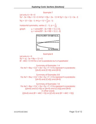 5HBC Conic Solutions | PDF