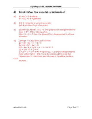 5HBC Conic Solutions | PDF