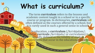 Curriculum Integration | PPTX