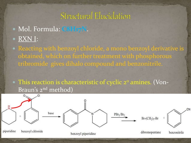 Coniine - Structural elucidation | PPTX