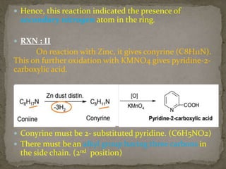 Coniine - Structural elucidation | PPTX