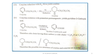 Coniine structure elucidation SLIDESHARE sem 5 bsc | PPTX