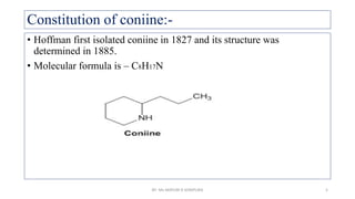 Coniine structure elucidation SLIDESHARE sem 5 bsc | PPTX