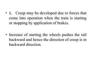 Coning of Wheels in Railways & Rail Creep | PPTX